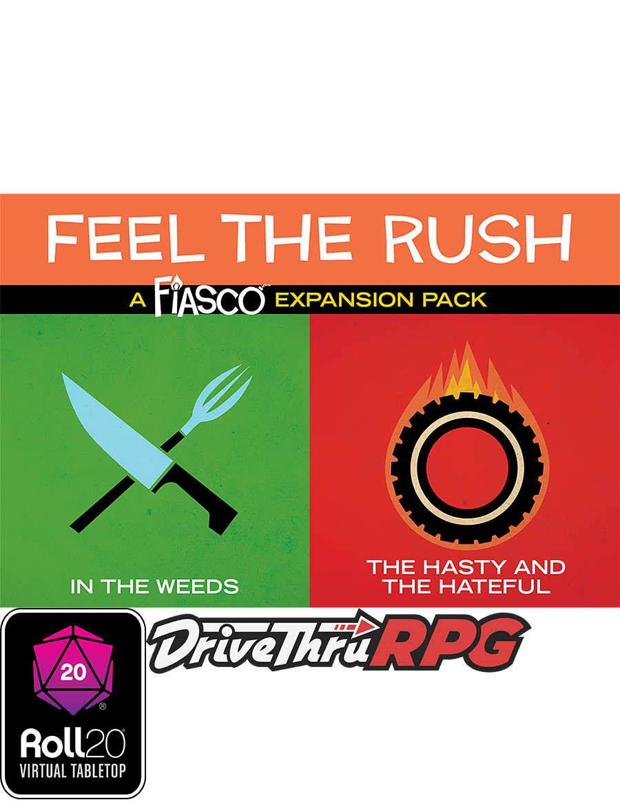 Fiasco Expansion Pack: Feel the Rush | Roll20 VTT + PDF [BUNDLE ...