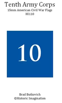 Tenth Army Corps American Civil War 15mm Headquarters Flag Sheet ...