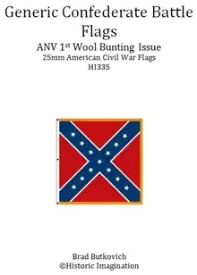 Generic Confederate ANV 1st Wool Bunting Issue American Civil War 25mm ...