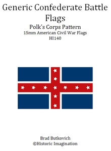 Generic Confederate Polk’s Corps Pattern American Civil War 15mm Flag ...