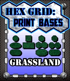 Hex Grid: Print Bases- Grassland - Armor Grid Games and Miniatures ...
