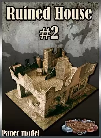 Ruined House #2 - Lord Zsezse Works | Paper models | DriveThruRPG