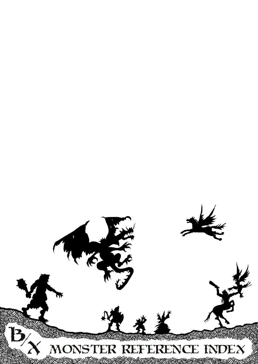 B/X Monster Reference Index - Gold Piece Publications | DriveThruRPG