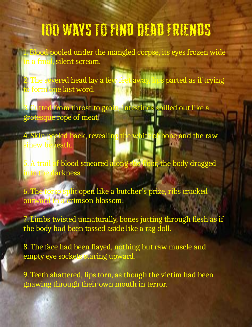 100 Ways To Find Dead Friends - Rarr! I'm A Monster Publishing | Rarr ...