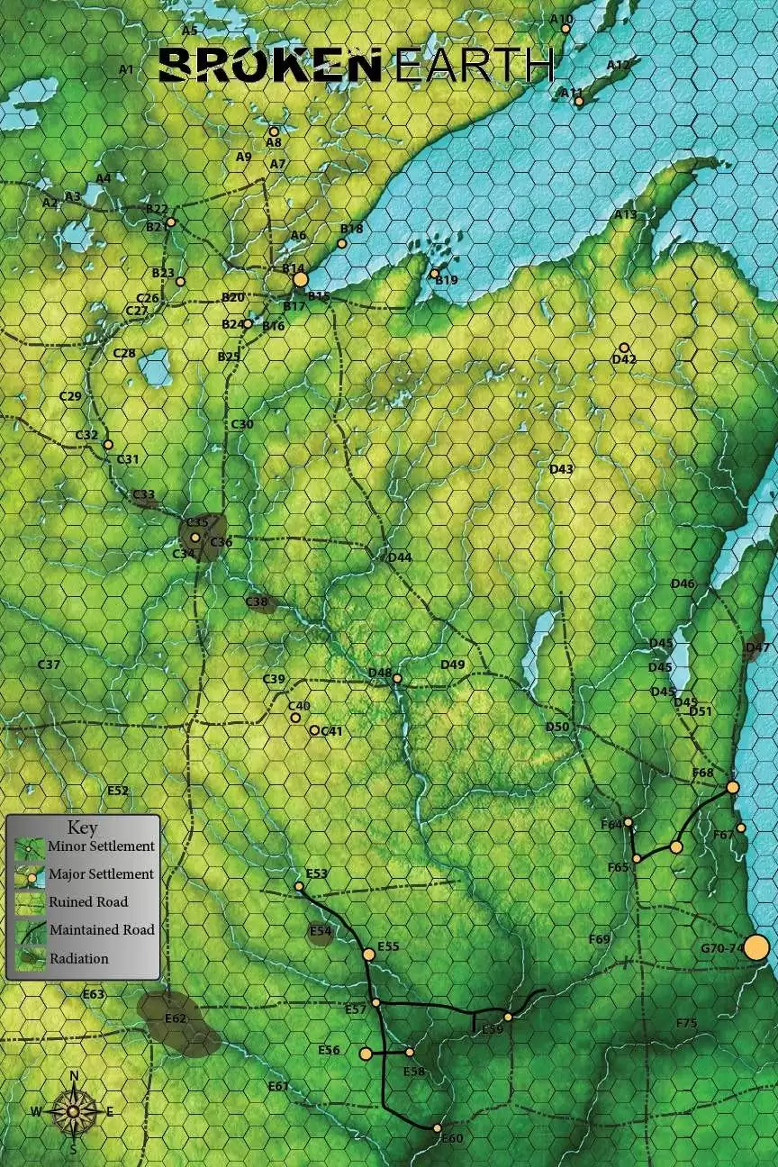 Broken Earth Map - Sneak Attack Press | DriveThruRPG