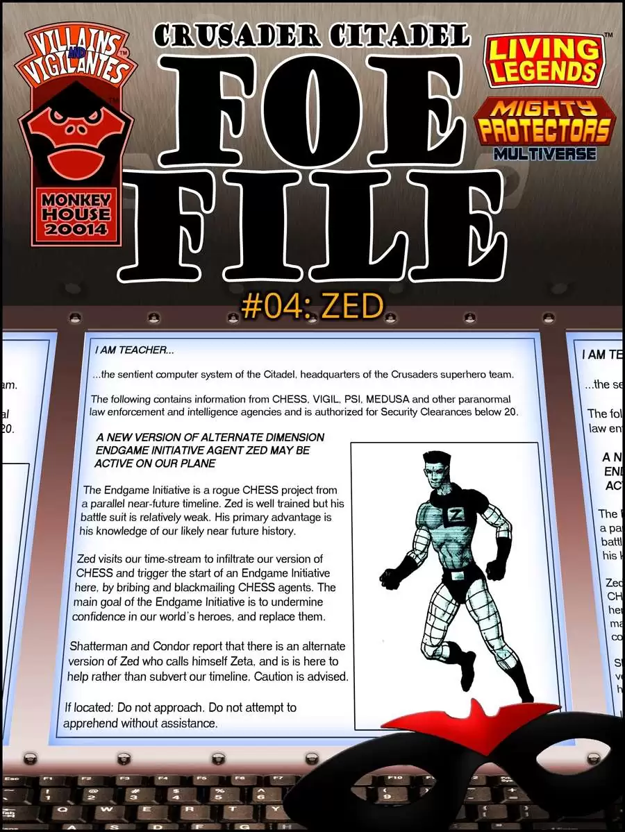 Foe File 04: Zed - Monkey House Games | Living Legends | Villains and ...