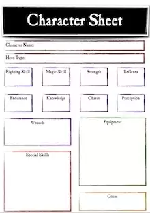 Chronicles of Arax - Character Sheet - Crystal Star Games | Solo ...