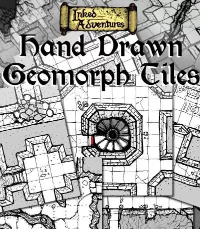 Inked Adventures Hand Drawn Geomorph Tiles (small) - Inked Adventures ...