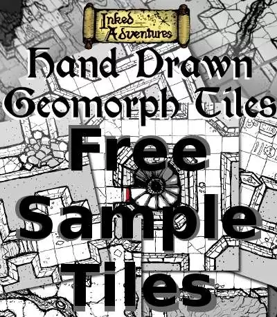 Free Sample Hand Drawn Geomorph Tiles Inked Adventures - Inked ...