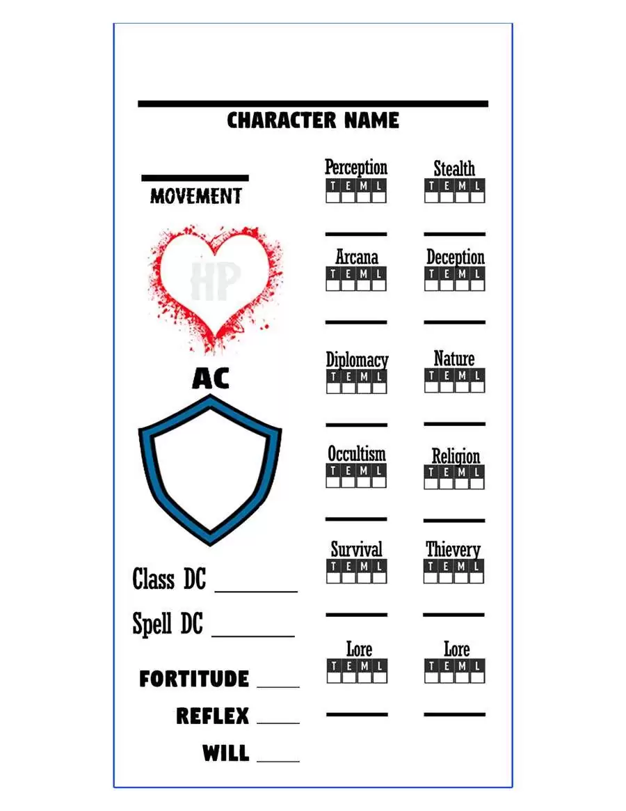 Secret Roll Tracker Pathfinder 2nd Edition - Games By Pixie LLC ...