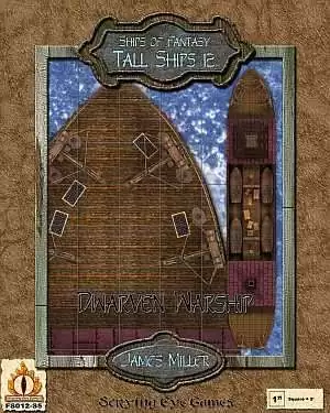 Tall Ships 12: Dwarven Warship - Scrying Eye Games | Ships of Fantasy | DriveThruRPG