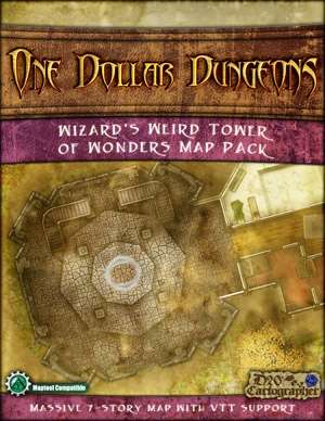 One Dollar Dungeon: Wizard's Weird Tower of Wonders Map Pack - D20 ...