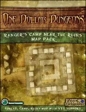 One Dollar Dungeon: Ranger's Camp near the Ruins Map Pack - D20 ...