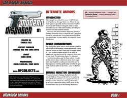 Modern Dispatch (#1): Alternate Armors - RPG Objects | DriveThruRPG