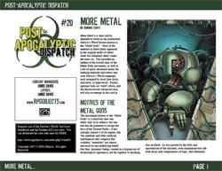 Post-Apocalyptic Dispatch (#20): More Metal - RPG Objects | Darwin's ...