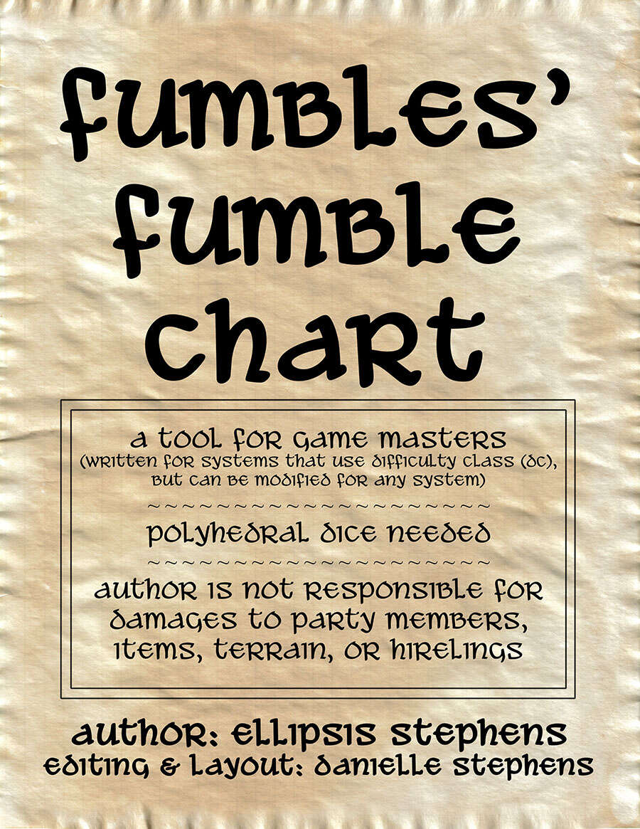 Fumbles' Fumbles Chart - Goblins Comic | DriveThruRPG