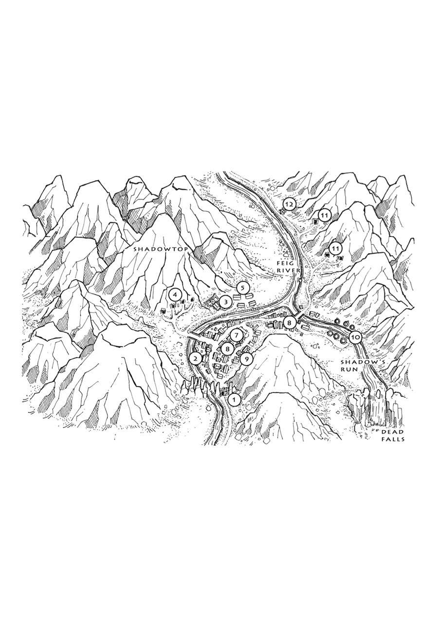 Village Map: Mining Mountain Village - Raging Swan Press | Stock Art ...