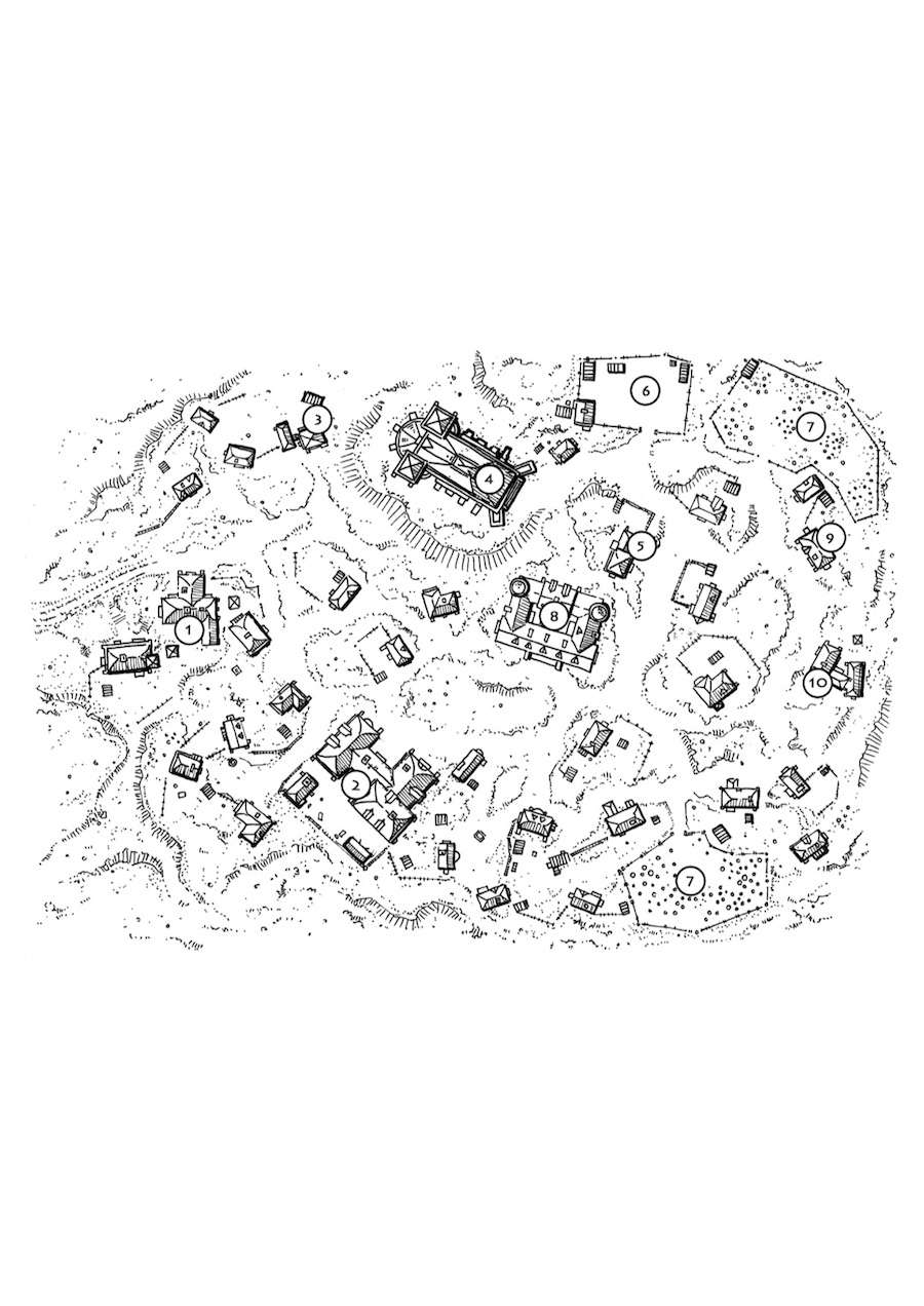 Village Map: Hills Village II - Raging Swan Press | Stock Art | Village ...