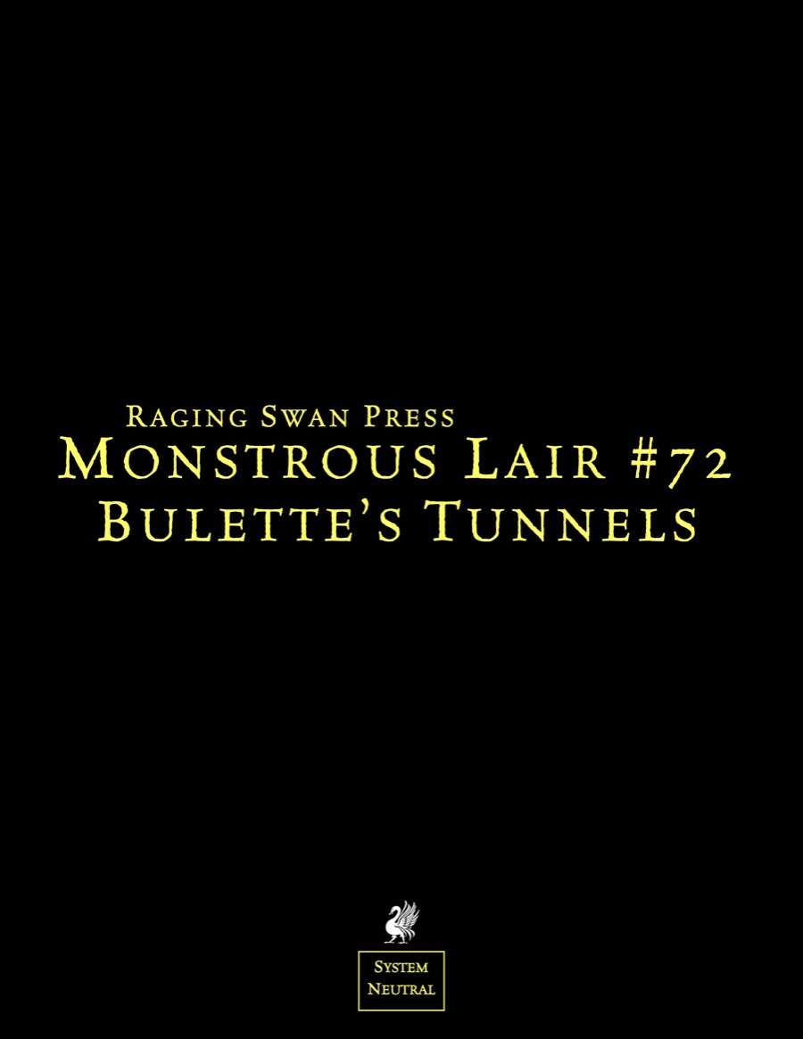 Monstrous Lair #72: Bulette's Tunnels - Raging Swan Press | GM's ...