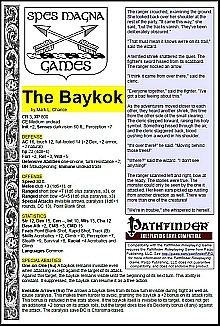 The Baykok (PFRPG) - Spes Magna Games | Pathfinder Compatible ...