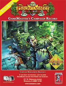 GameMaster's Campaign Recordbook - Kenzer & Company | HackMaster (4th ed) | DriveThruRPG