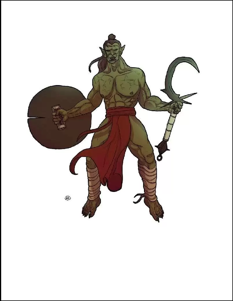 Stock Art: Orc Rune Warrior - Purple Duck Games | Stock Art | DriveThruRPG
