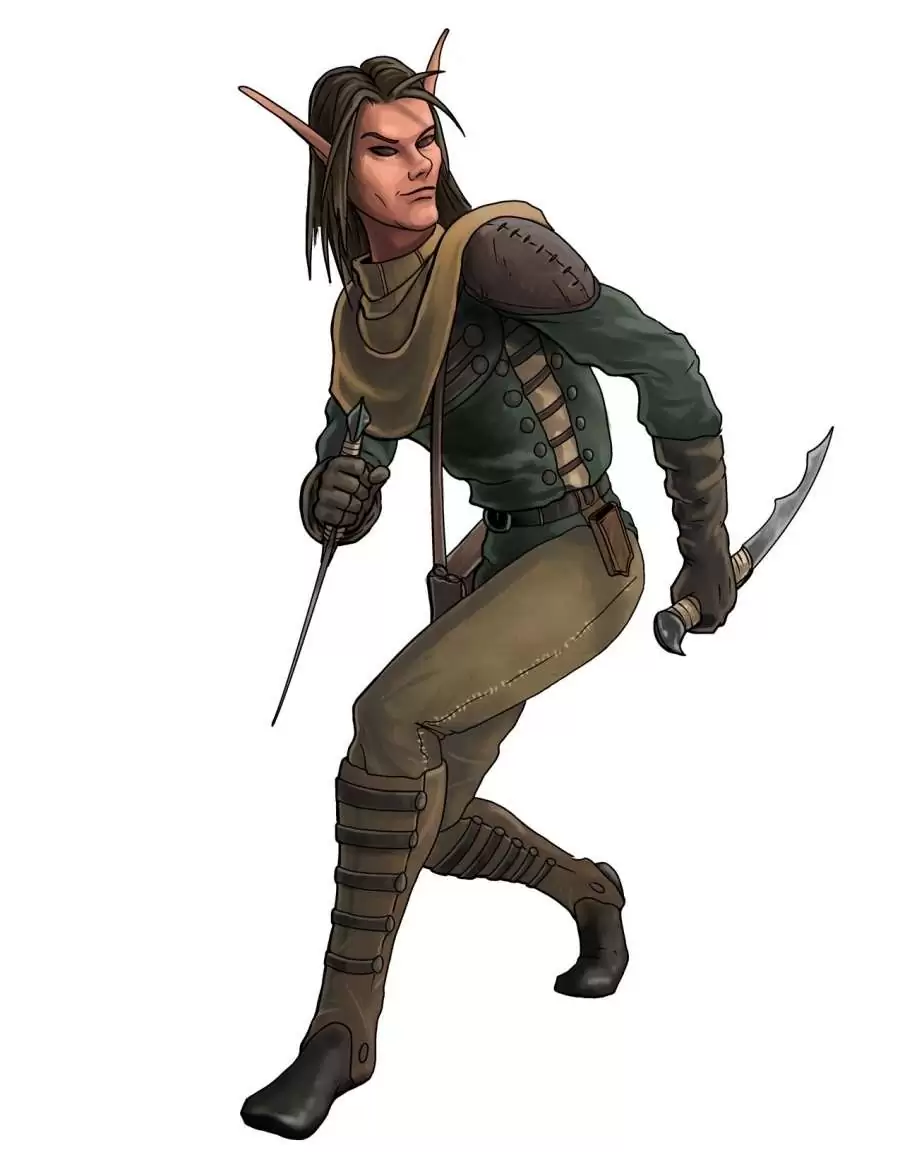 Stock Art: Male Elf Scout - Purple Duck Games | Stock Art | DriveThruRPG