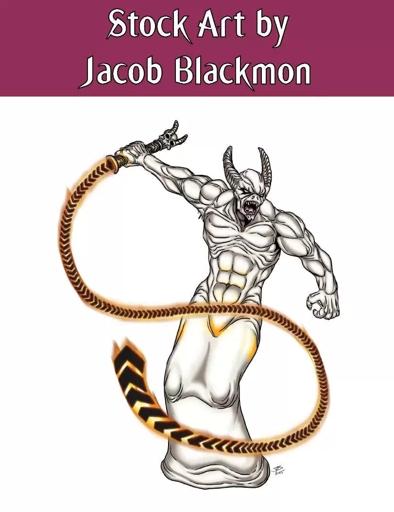 Stock Art: Demon with a Whip - Purple Duck Games | Stock Art | Stock ...