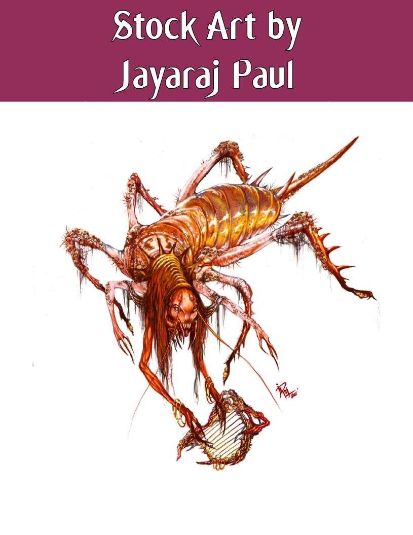 Stock Art: Insect Demon with Harp - Purple Duck Games | Stock Art ...