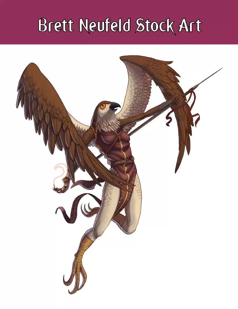 Stock Art: Hawk-Woman - Purple Duck Games | Stock Art | Stock Art ...