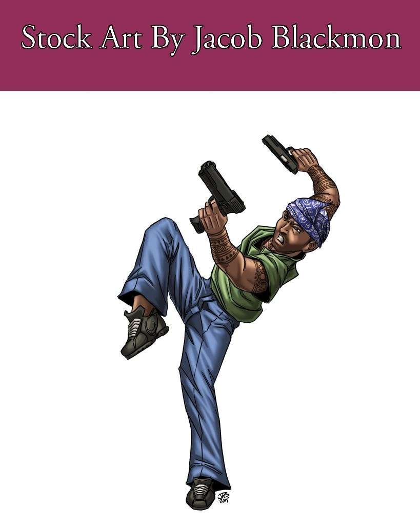 Stock Art: Gunslinger Monk - Purple Duck Games | Stock Art | Stock Art ...