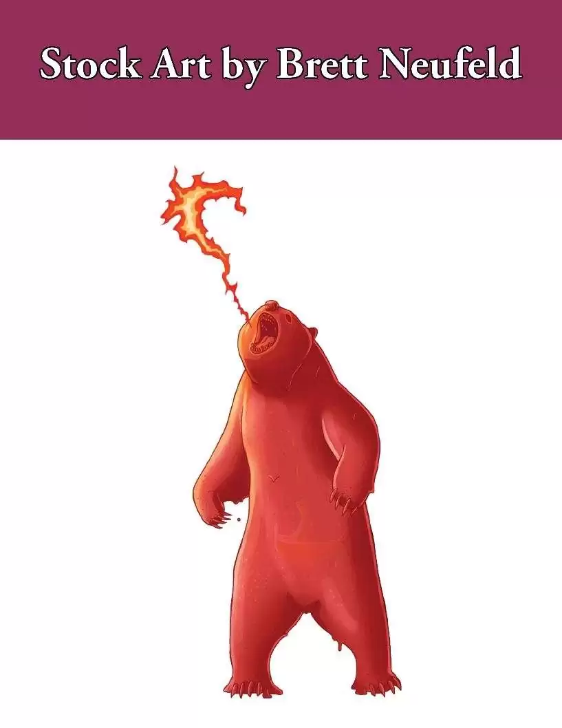 Stock Art: Red Ooze Bear - Purple Duck Games | Stock Art | Stock Art ...