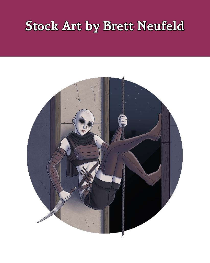 Stock Art: Female Shadowtouched Rogue - Purple Duck Games | Stock Art ...