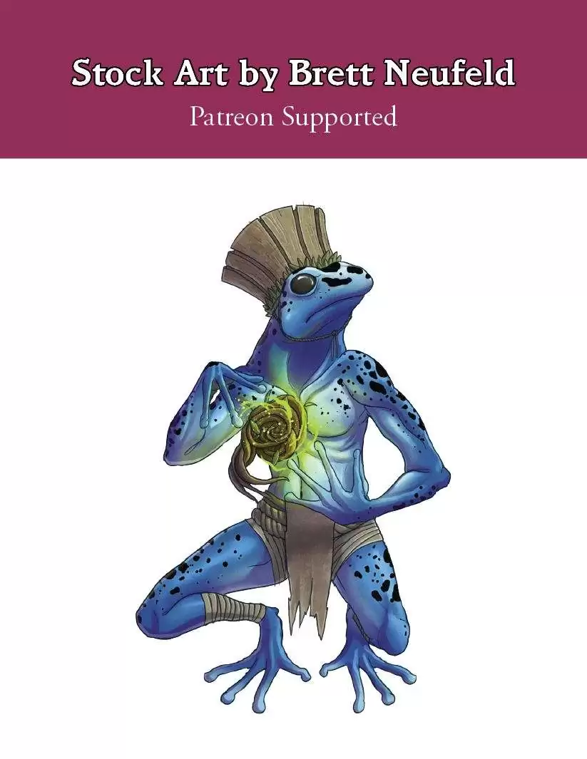 Stock Art: Male Frogman Druid - Purple Duck Games | Stock Art | Stock ...