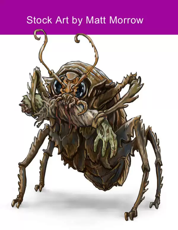 Stock Art: Giant Roach - Purple Duck Games | Stock Art | Stock Art ...