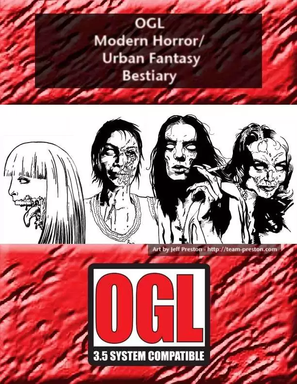 OGL Modern Horror/Urban Fantasy Bestiary - Aegis Studios | Publisher ...