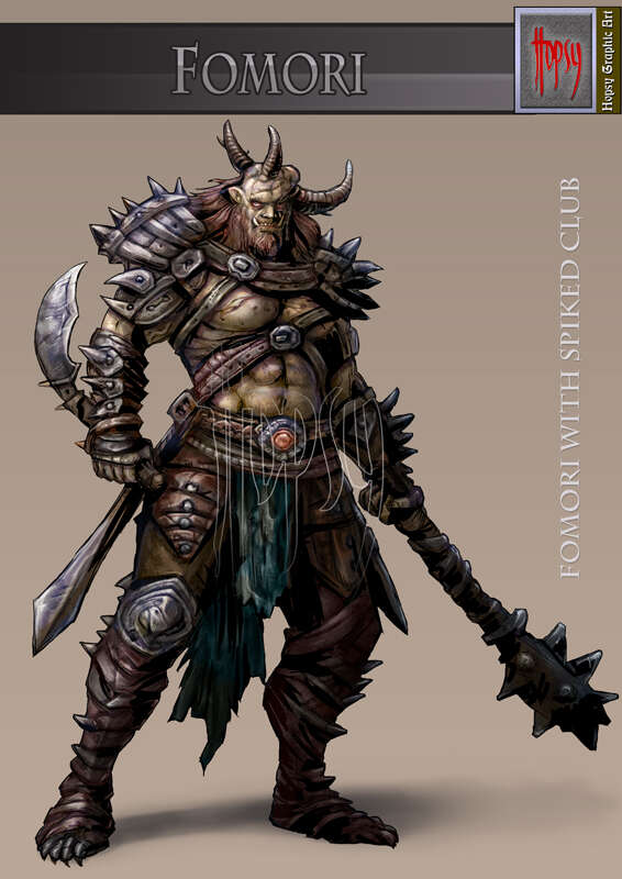 Fomori – Fomori with Spiked Club - Hopsy Graphic Art | DriveThruRPG