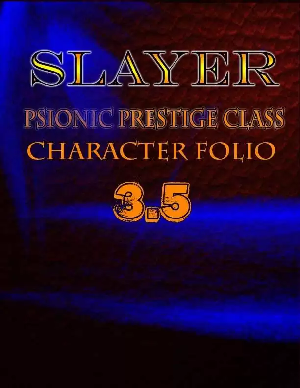 Slayer - Broken Gear Studios | D20 3.5 | DriveThruRPG