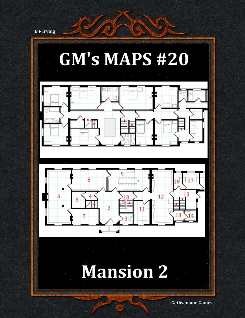 GM's Maps #20: Mansion 2 - Gethsemane Games | Post Apocalyptic | GMs ...