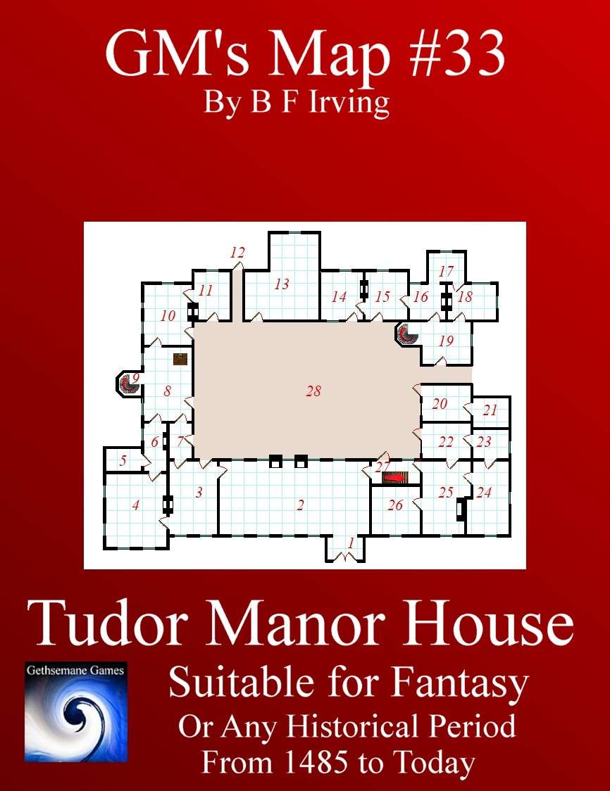 GM's Map 33 Tudor Manor House - Gethsemane Games | GMs Maps | Horror ...