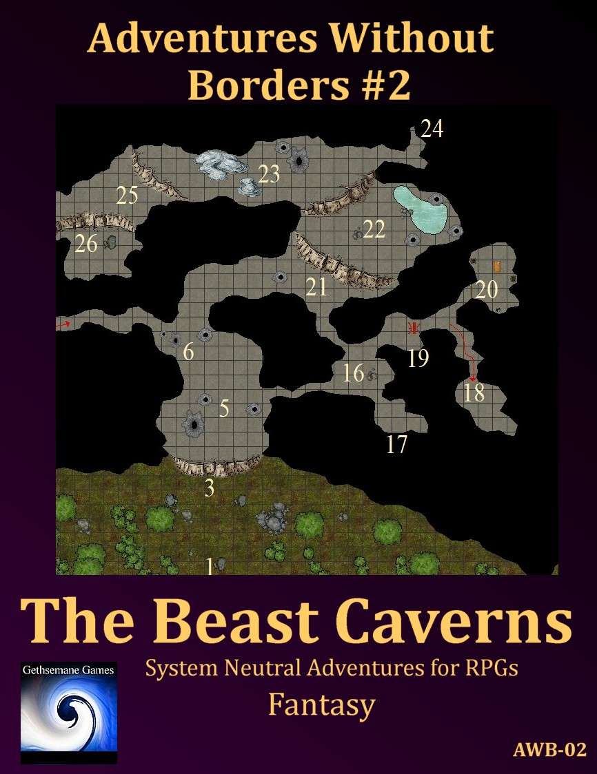 AWB-02: The Beast Caverns - Gethsemane Games | GMs Maps | Graban Drop ...