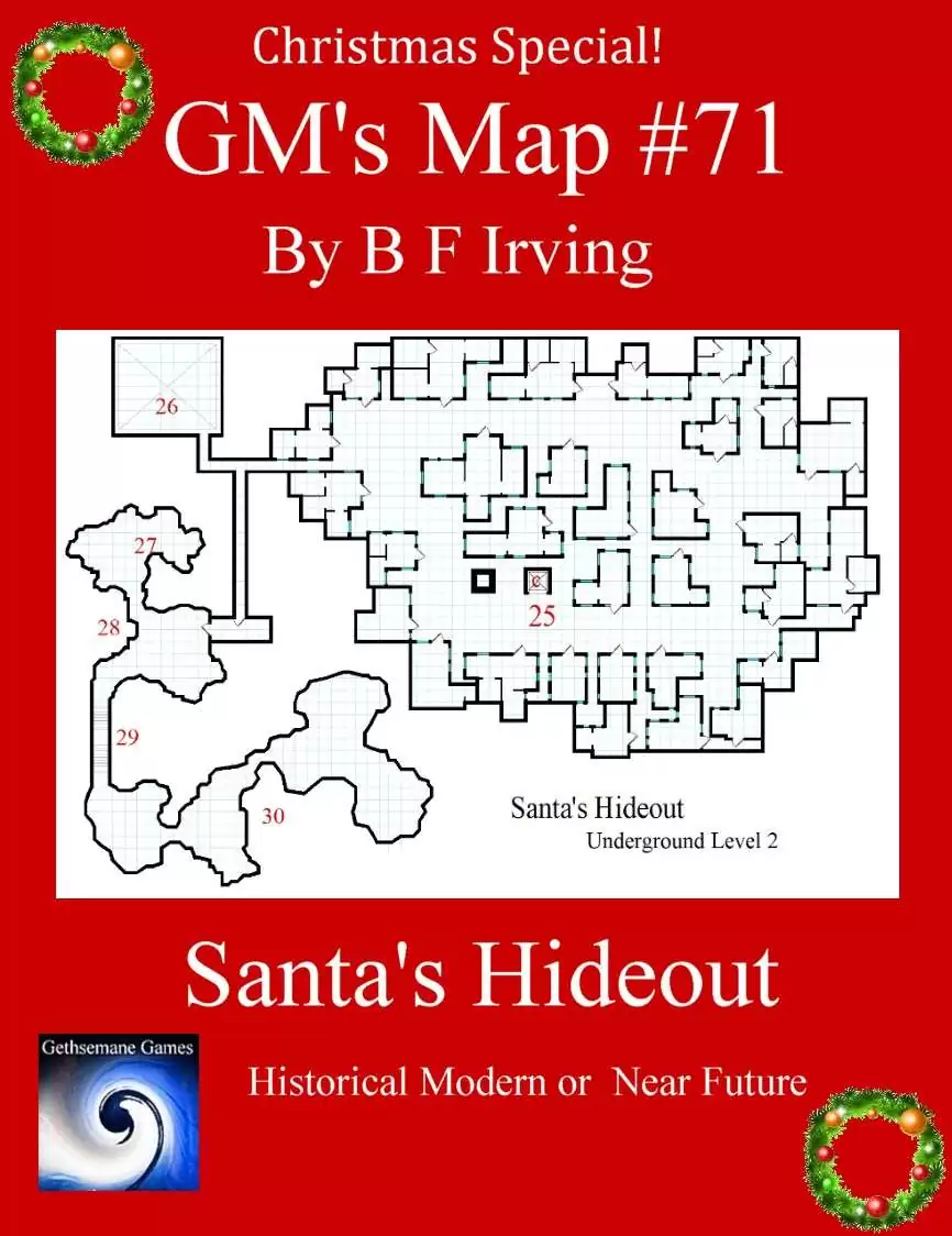 GM's Map #71: Santa's Hideout - Gethsemane Games | GMs Maps | DriveThruRPG