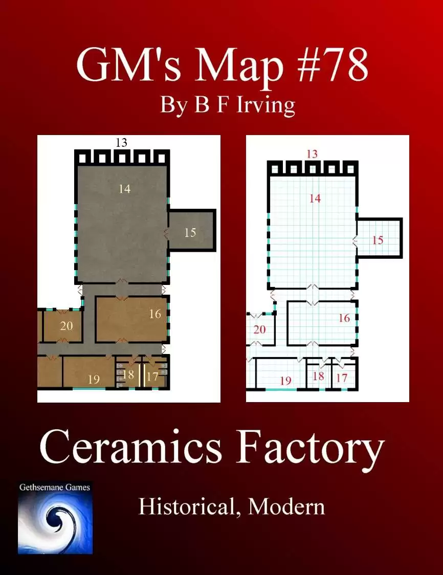 GM's Maps #78: Ceramics Factory - Gethsemane Games | GMs Maps ...
