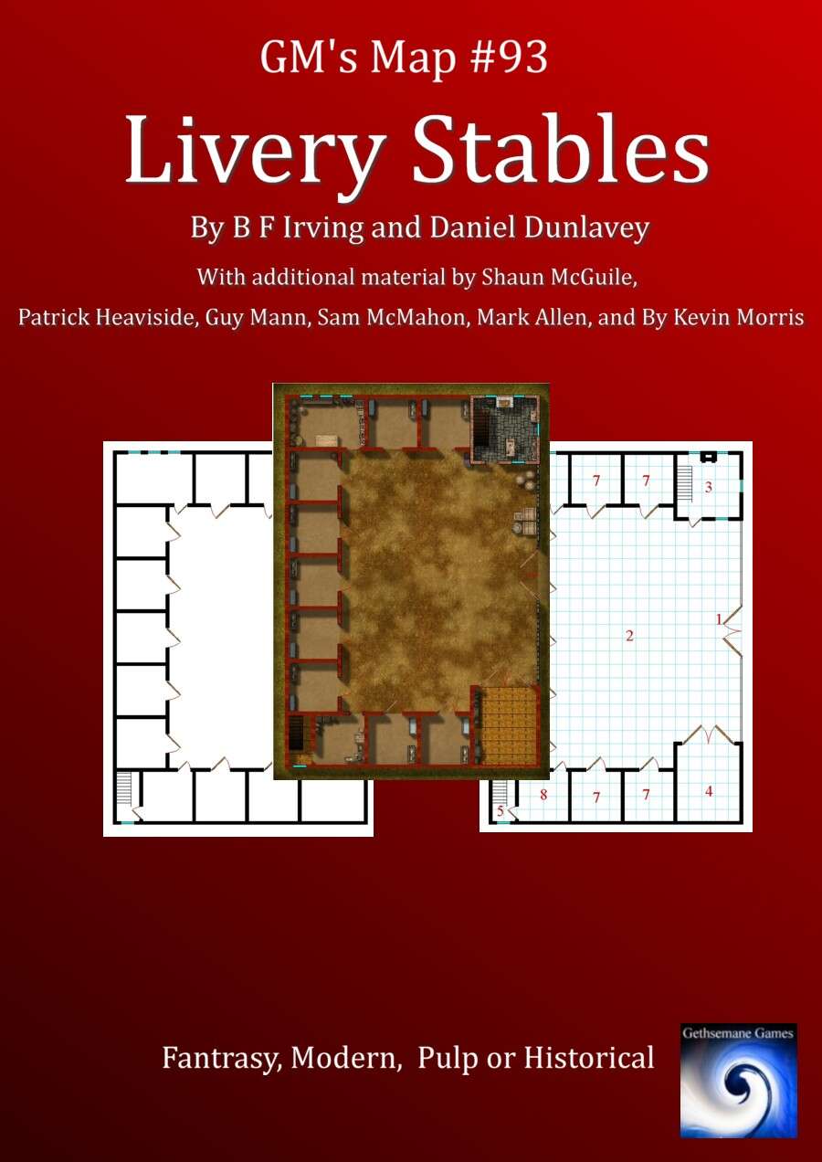 GM's Maps #93:Livery Stable - Gethsemane Games | GMs Maps | DriveThruRPG