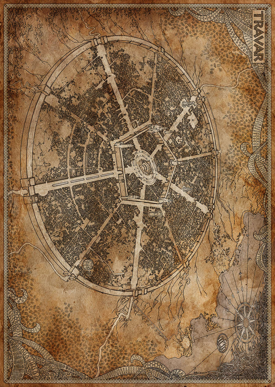 Travar-Karte für Earthdawn als Download kaufen / Map of Travar ...