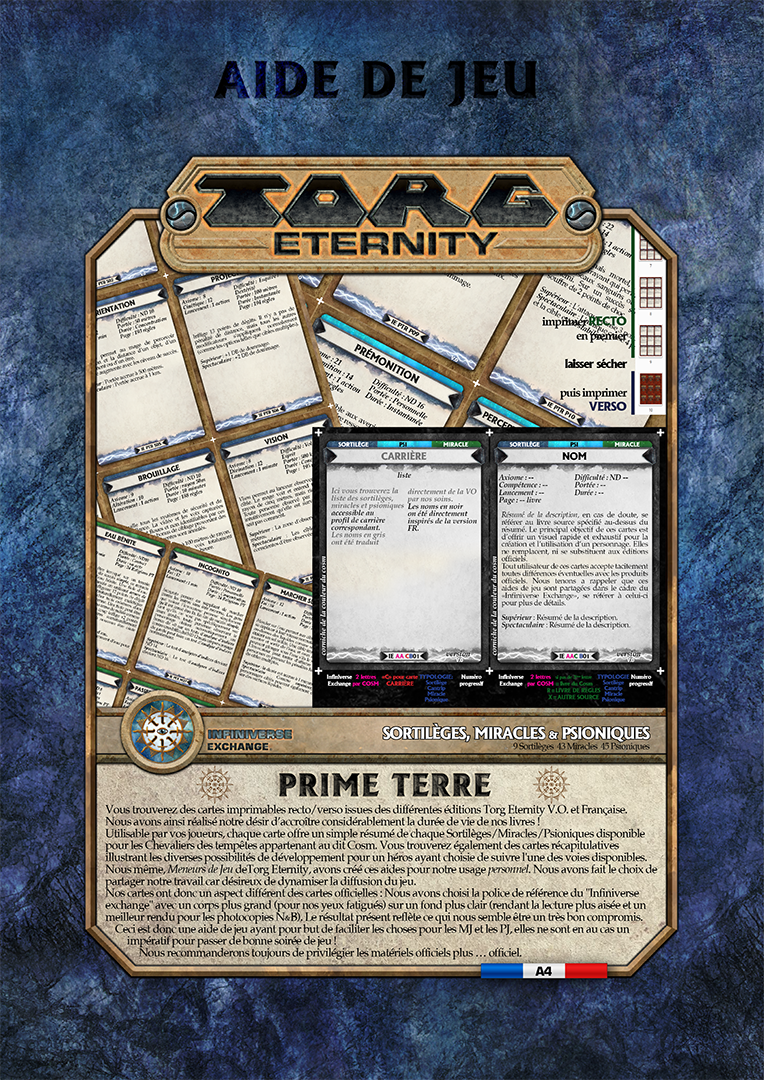 Aide de jeu Prime Terre - Ulisses Spiele | Infiniverse Exchange ...