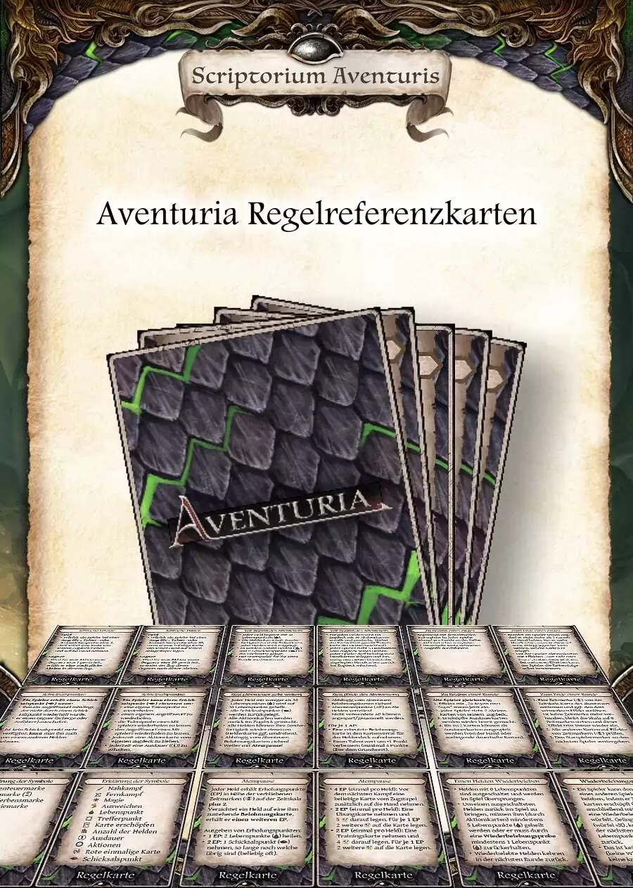 Aventuria Regelreferenzkarten (Abenteuermodus) - Ulisses Spiele ...