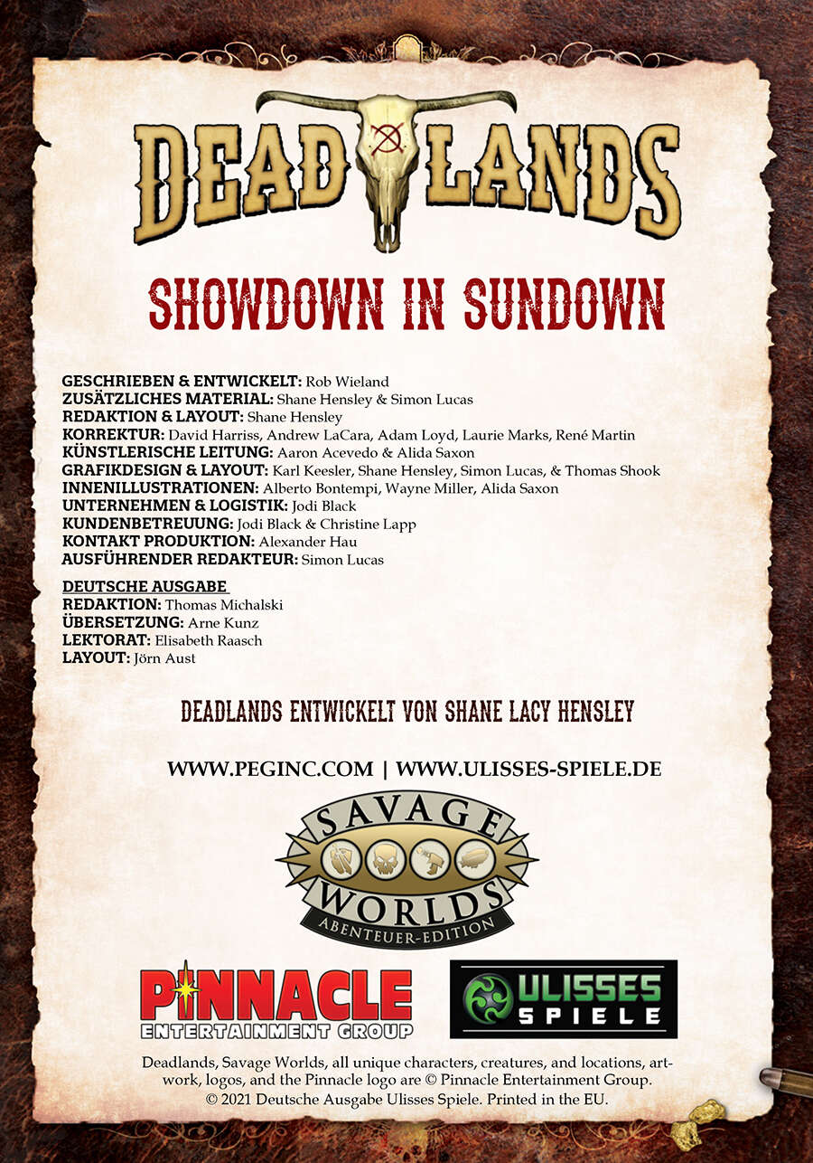 Deadlands - The Weird West - SL-Schirm und Showdown in Sundown (PDF) als Download kaufen ...