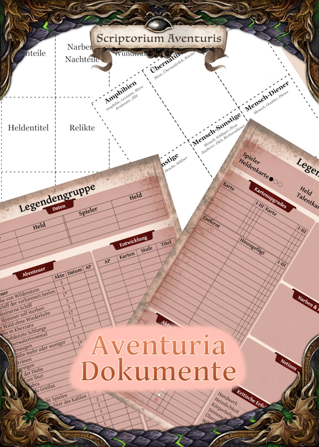 Aventuria Dokumente - Ulisses Spiele | Scriptorium Aventuris | DriveThruRPG