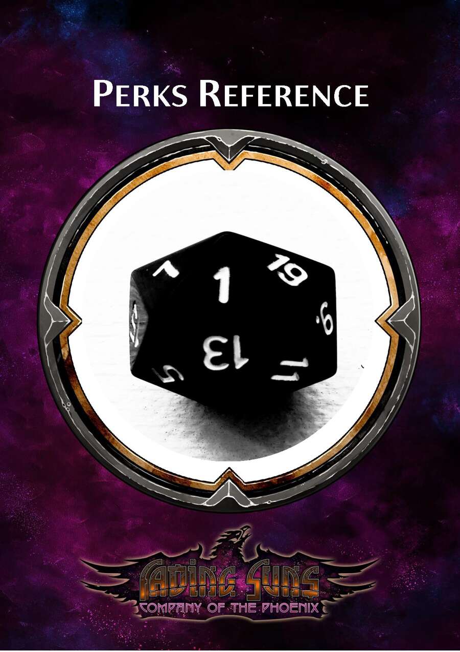 Fading Suns - Perks Reference - Ulisses Spiele | Greis Games | Fading ...